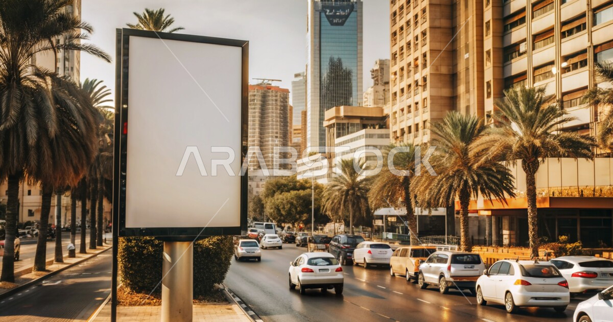 Towers and skyscrapers in the Kingdom, a Unipole billboard hung in the ...