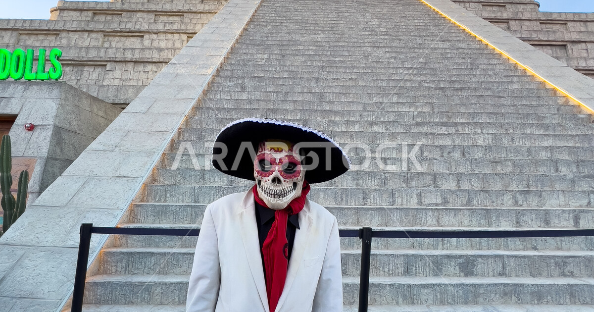 Various entertainment events and activities, a close-up of a zombie ...