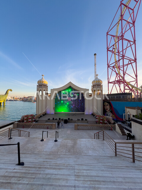 Illuminated displays in the India Pavilion, discovering civilizations ...