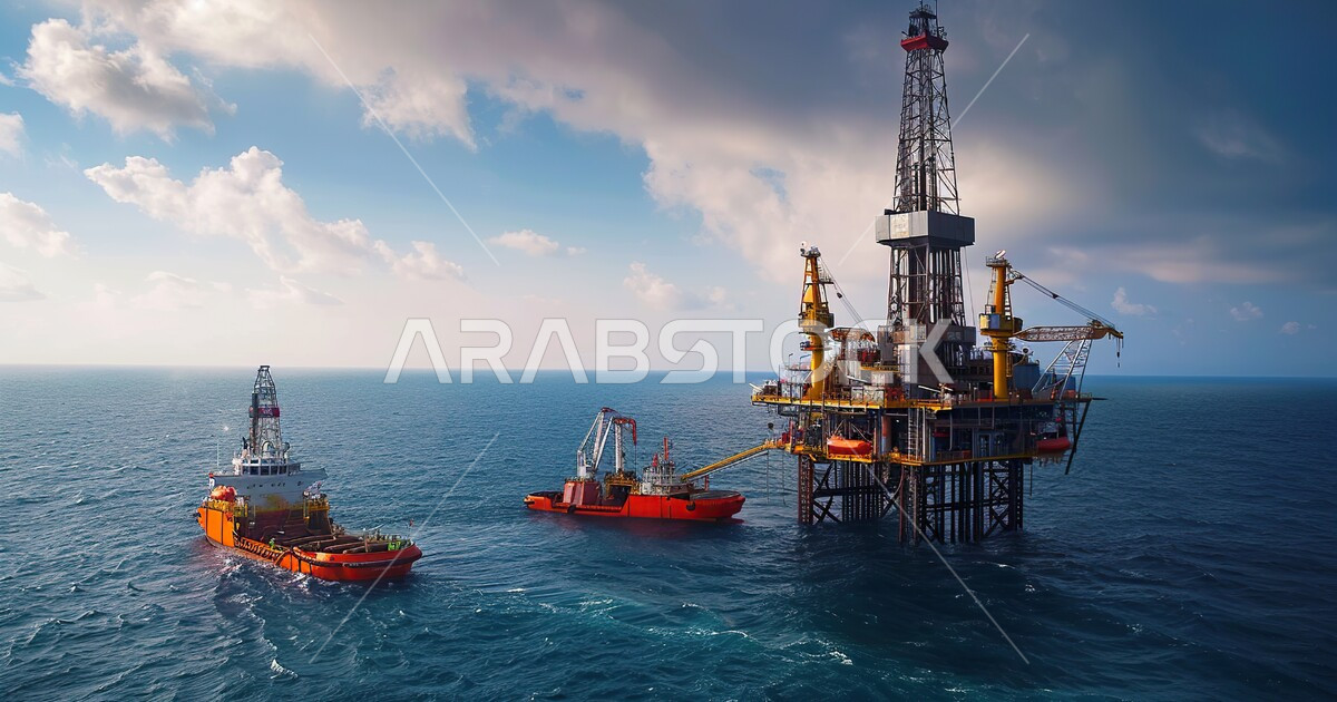 Extraction and export of underground resources, oil refinery for ...