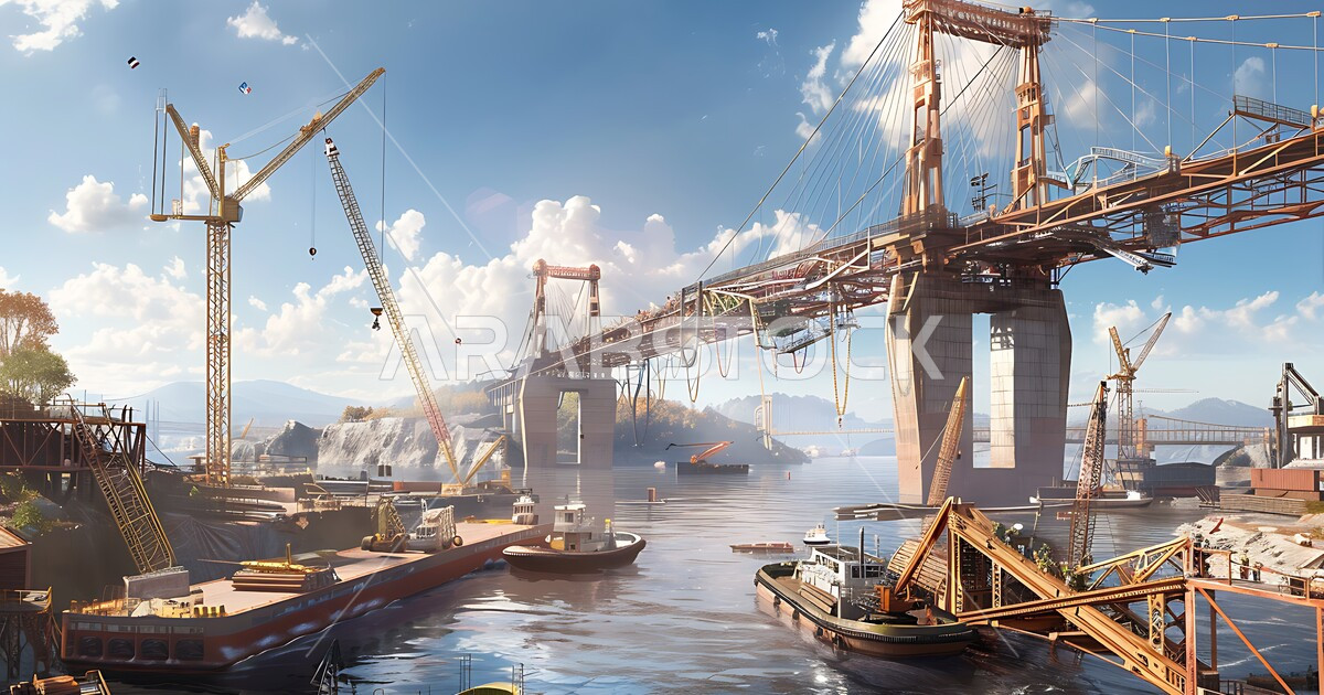 استخدام الرافعات والآليات والمعدات الثقيلة في البناء، الربط بين أحياء ...