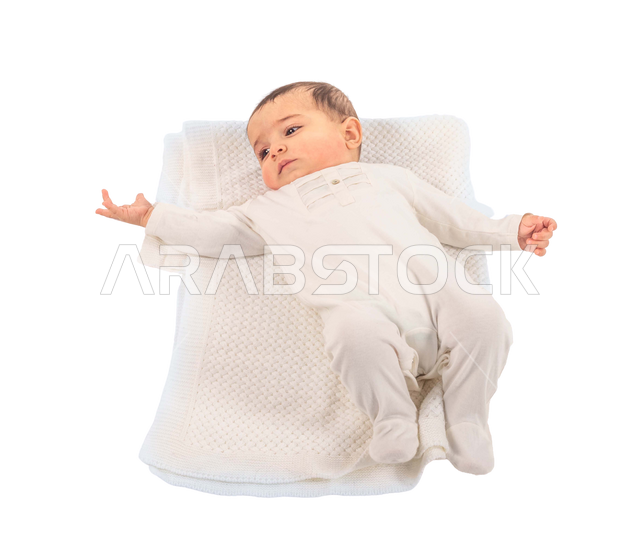 Portrait of a cute Saudi Arabian Gulf baby, portrait of a cute little ...