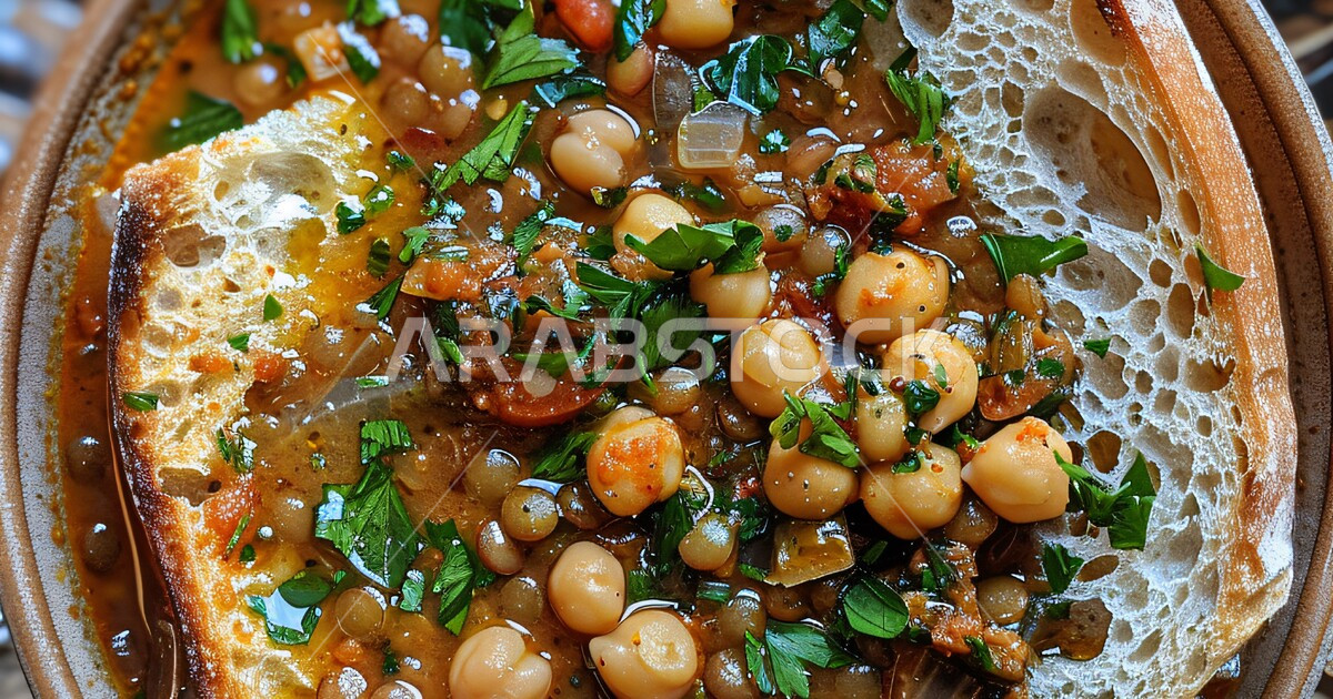 Traditional popular dishes and foods, delicious hot appetizers, Saudi ...