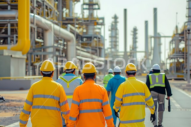 Follow up the progress of work in factories and plants, a group of ...