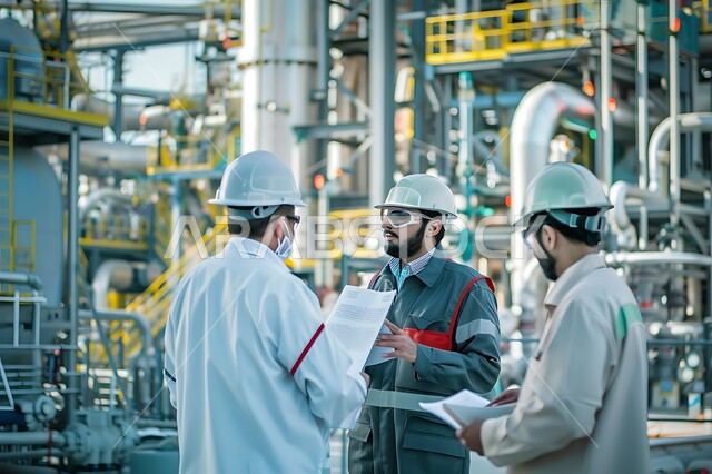 Follow up the progress of work in factories and plants, a group of ...