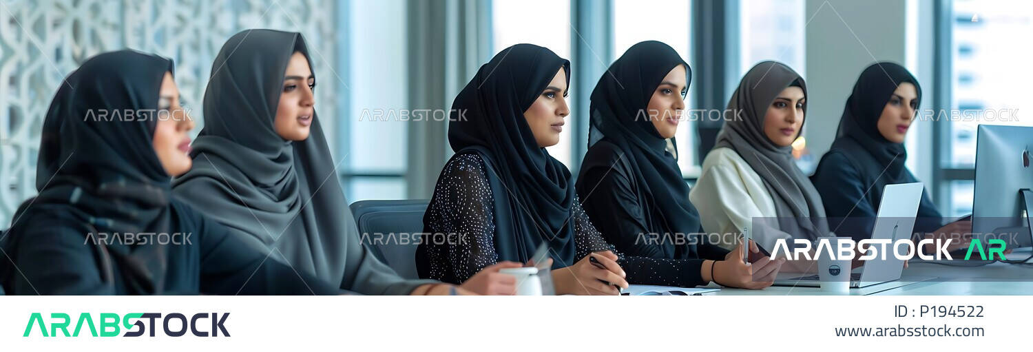 Meeting in the office to discuss the progress of work, a group of ...