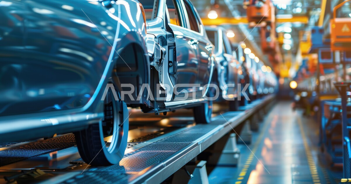 Automated production line in assembling and installing car parts ...