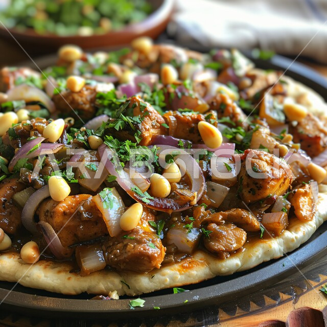 Restaurants for famous Saudi Arabian Gulf cuisine, close-up photo of ...