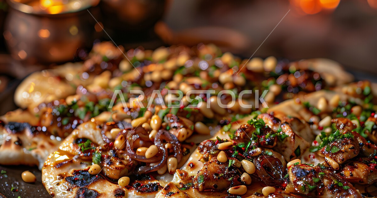 Restaurants for famous Saudi Arabian Gulf cuisine, close-up image of ...
