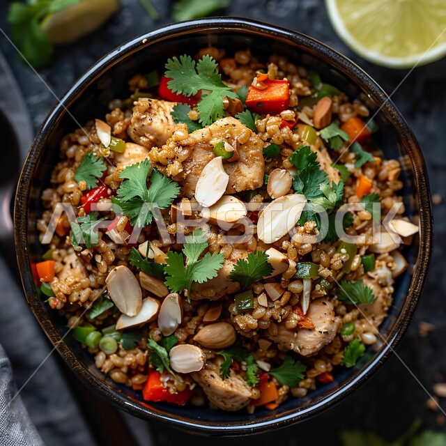 Restaurants for famous Saudi Arabian Gulf cuisine, close-up of quinoa ...