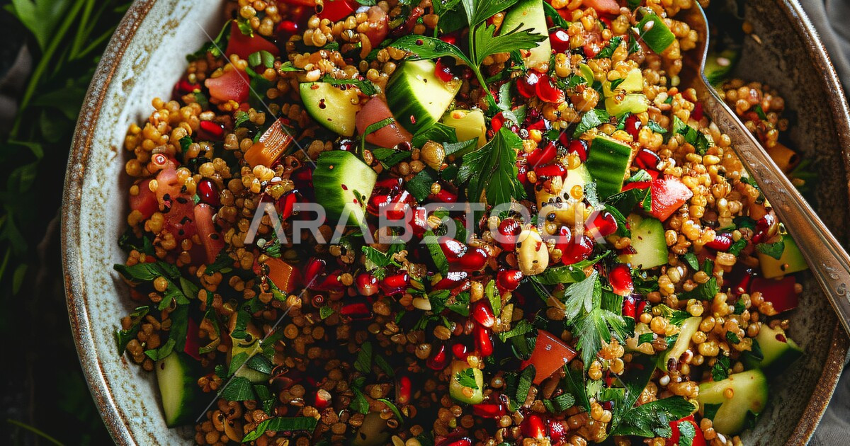 Restaurants for famous Saudi Arabian Gulf cuisine, close-up of quinoa ...