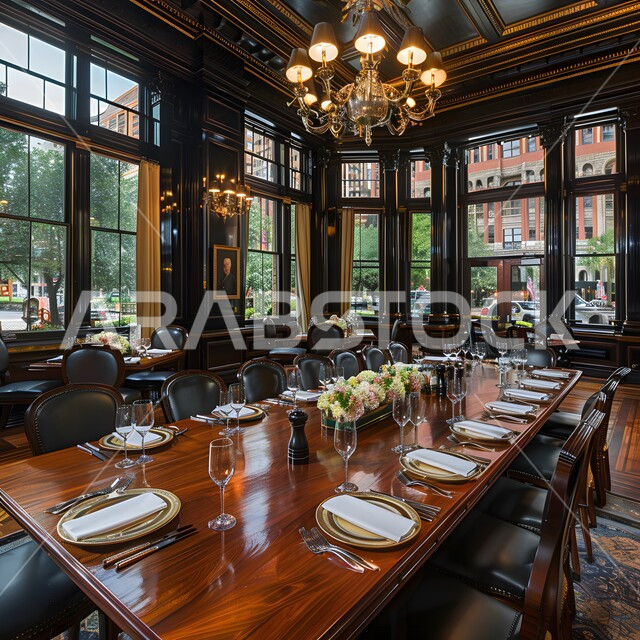 A dining room with sophisticated modern designs, modern interior ...