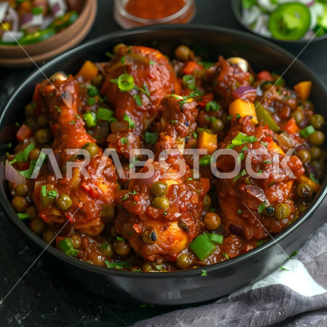 Protein-rich meats, traditional food recipes, delicious oriental ...