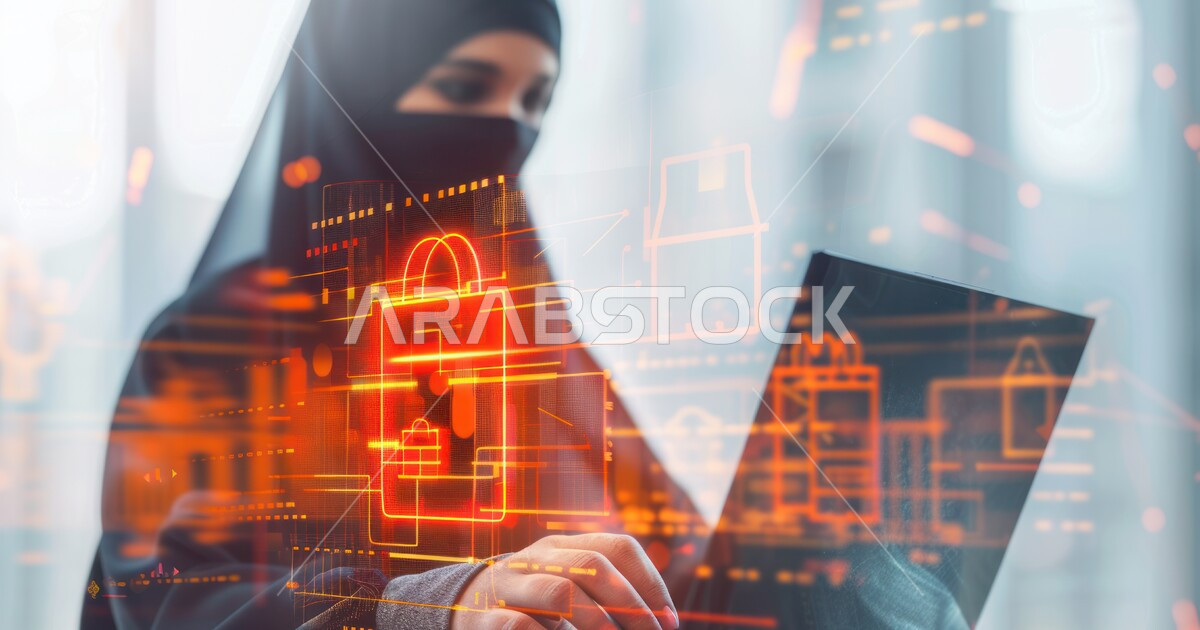 Cyber security concept, data protection and personal information ...