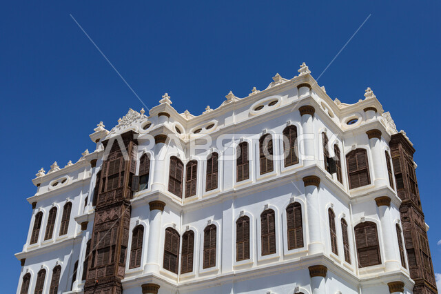 The historic Shubra Palace in the city of Taif in the Kingdom of Saudi ...