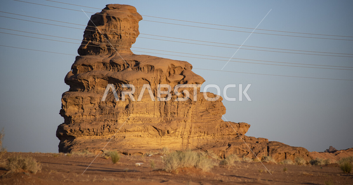 Natural sedimentary rocks, rock sculpture in desert areas, the Hasma ...