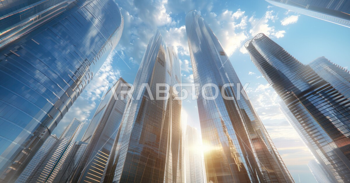 Concept of infrastructure development and improvement, futuristic ...