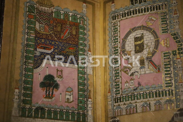 Ancient written and drawn books and manuscripts expressing the Islamic ...