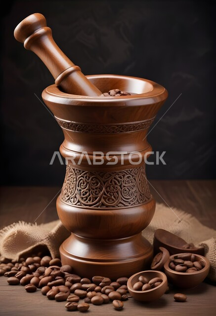 مهباج عربي قديم لطحن القهوة، ترسيخ التراث السعودي وقيم الأجداد العريقة ...