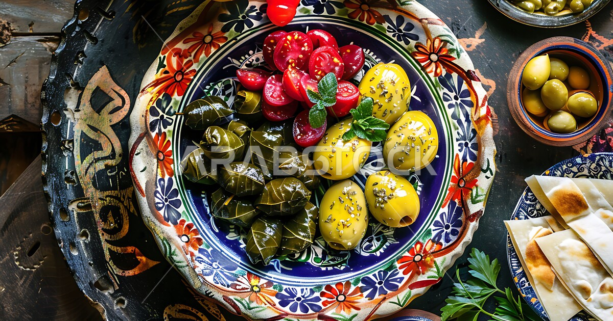 Decorating food with artistic methods, presenting oriental foods and ...