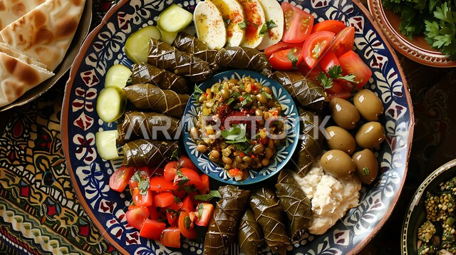 Decorating food with artistic methods, presenting oriental foods and ...