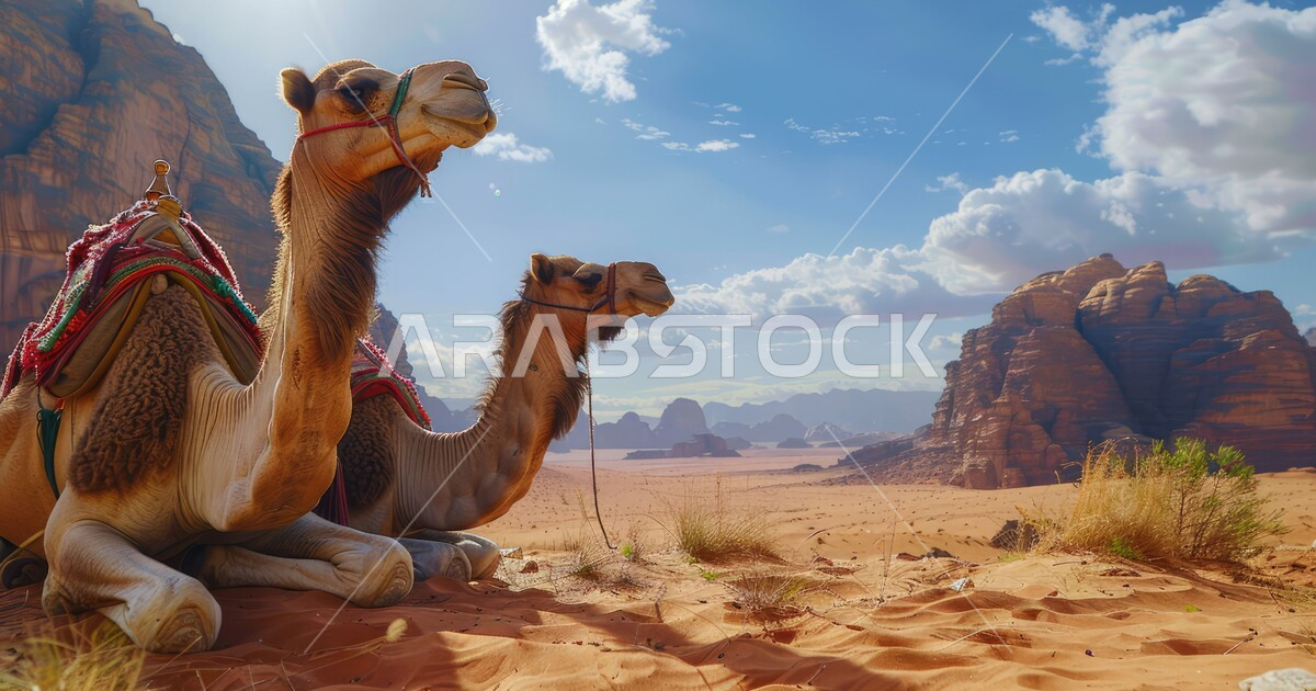 beautiful natural views and camels sitting - Photo #197572 - Stock ...