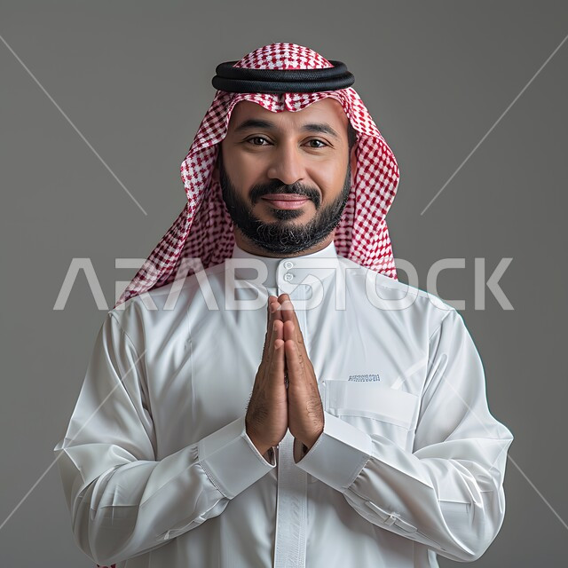 Hand gesture indicating mercy and supplication, request for sympathy ...