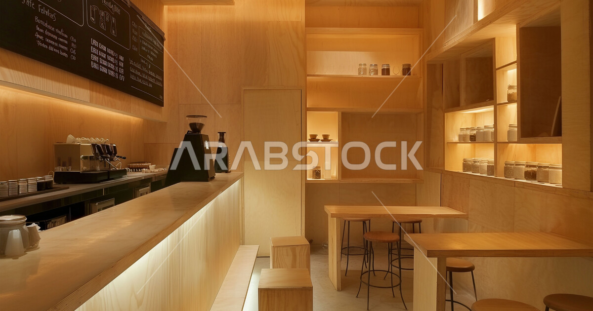 Architectural engineering for building cafes in Saudi Arabia, interior ...