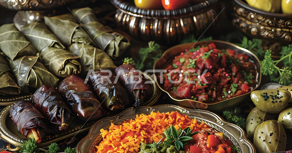 A table full of various meals, a table full of delicious popular dishes ...