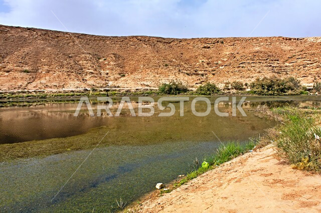 The picturesque nature in the Kingdom, a water lake in the city of ...