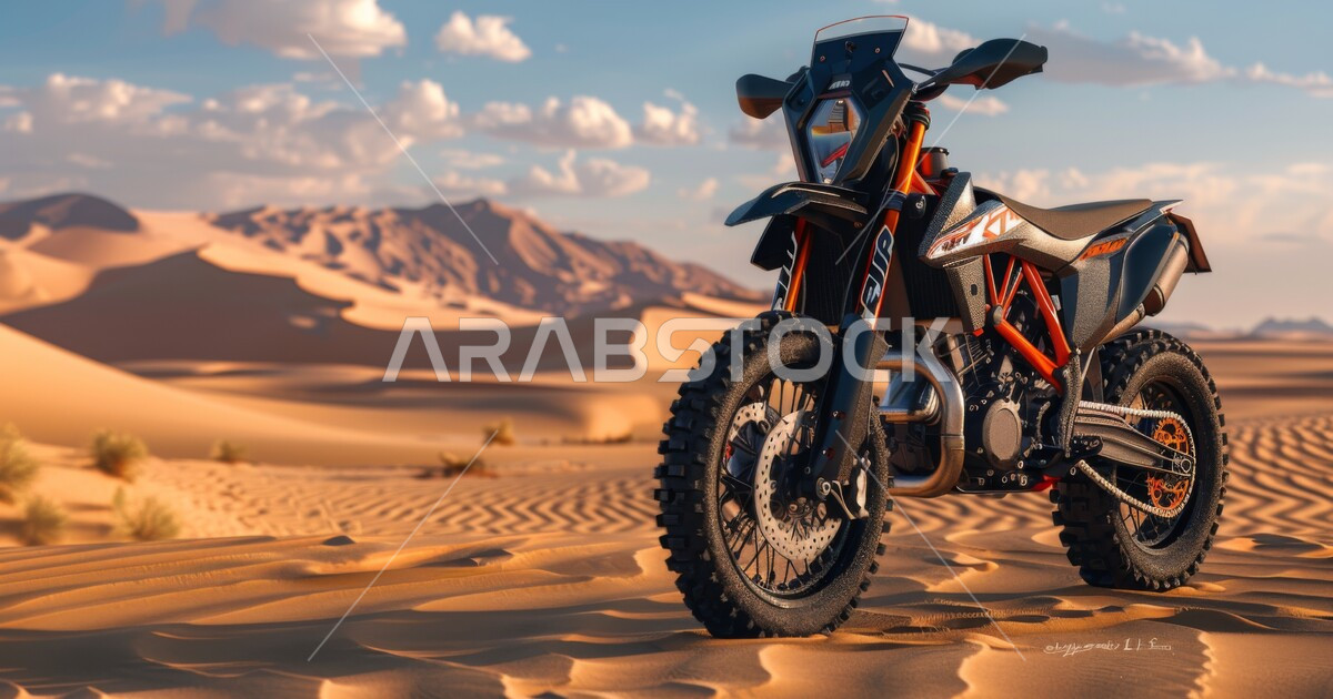 Practicing the sport of dune bashing in the desert of Saudi Arabia, a ...