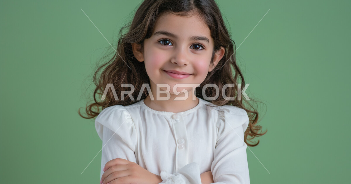 Taking selfies for official documents, looking at the camera with happy ...