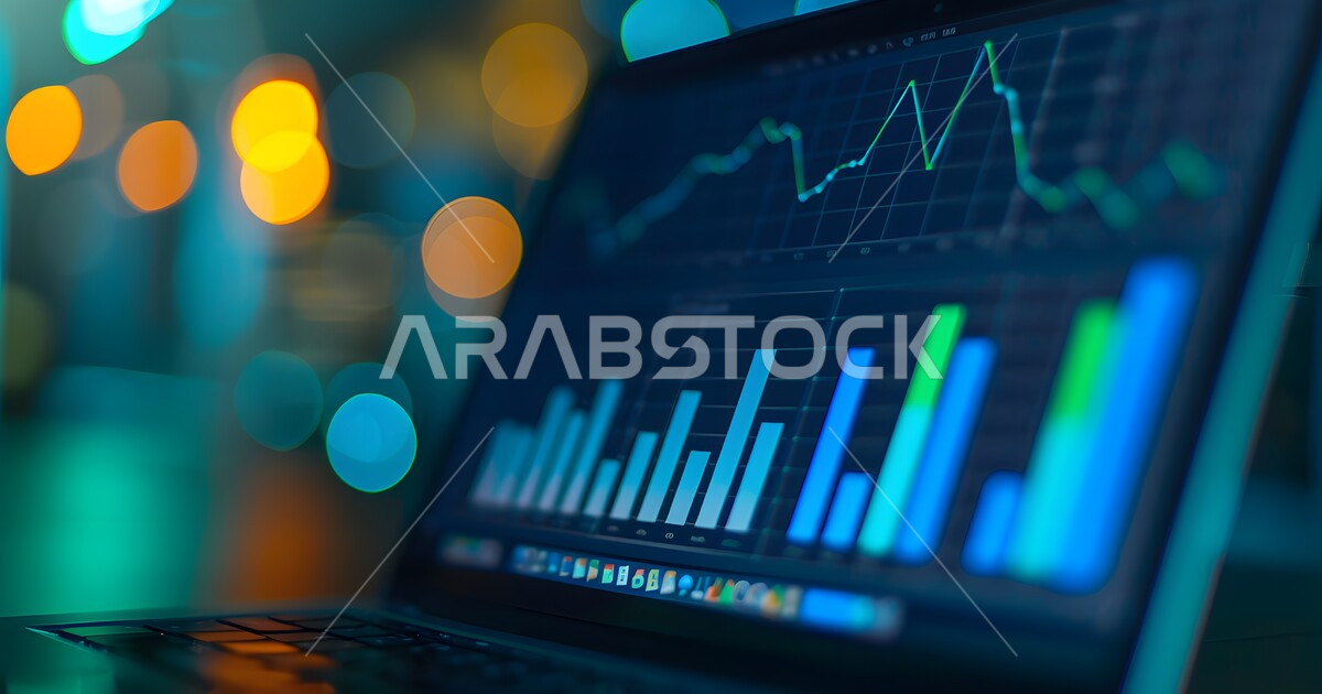 مراقبة الرسوم والمخططات البيانيه من خلال جهاز الحاسوب المحمول، دمج ...