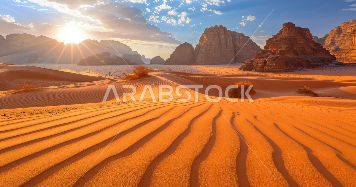 Golden sand in the Saudi desert, an aesthetic picture of desert sand ...