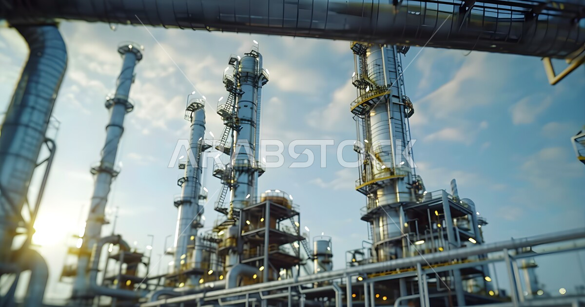 Professional photography of a crude oil plant in Saudi Arabia ...