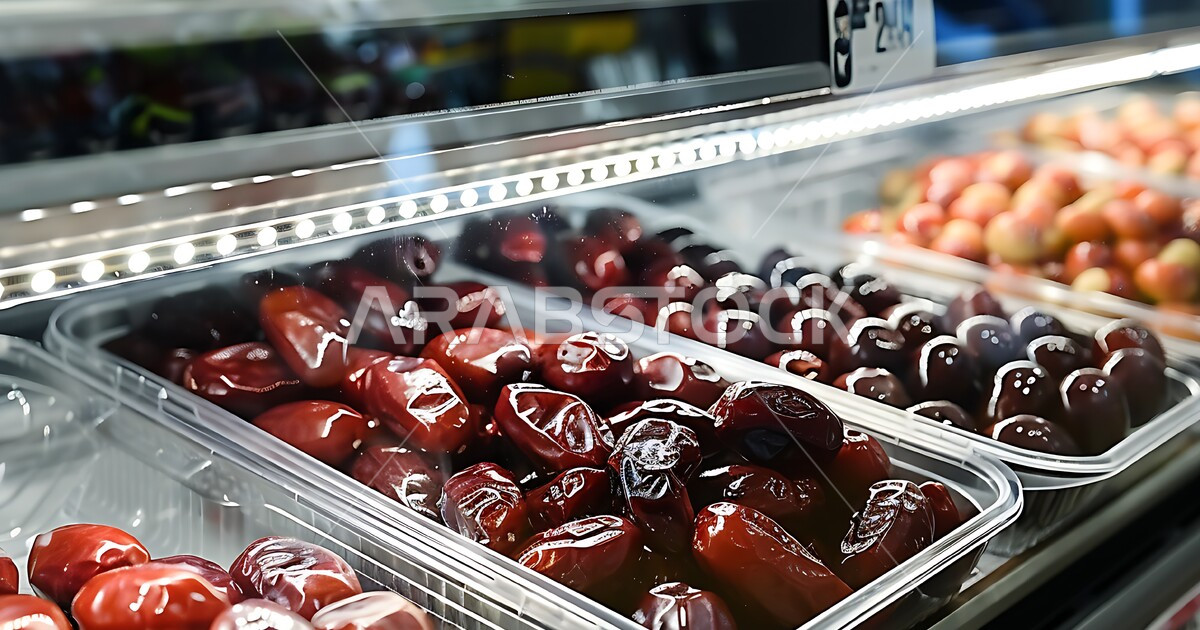 Traditional popular markets for selling dates from the palm trees of ...