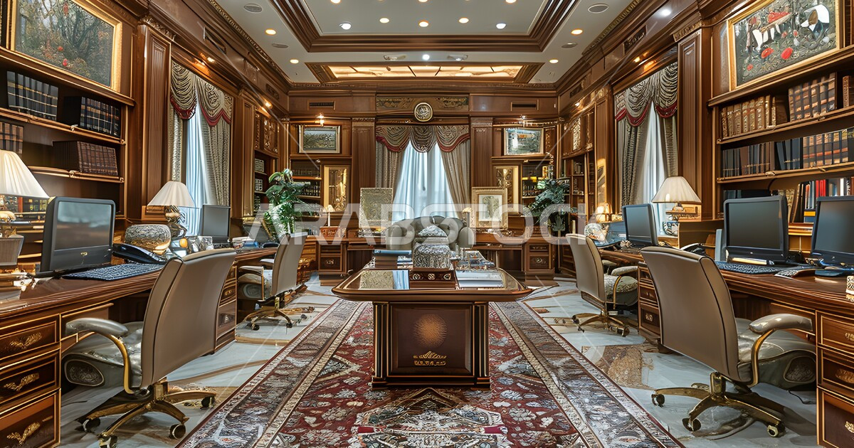 Modern designs for Saudi offices, modern office equipment, elegant and ...