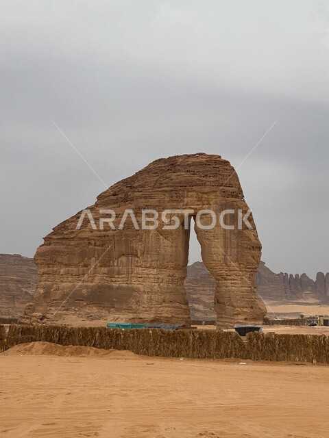 Rock formations in AlUla city in Saudi Arabia, Elephant Rock in AlUla ...