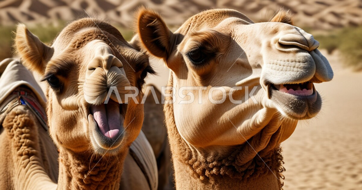 Nature reserves for raising and caring for camels, caring for mammals ...