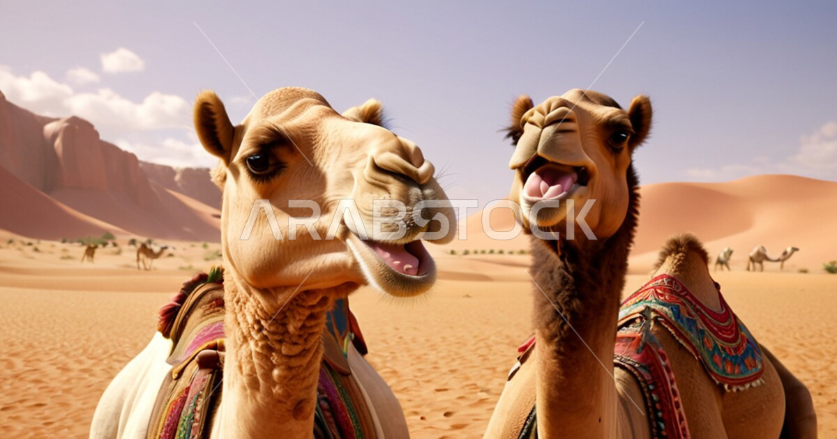 Nature reserves for raising and caring for camels, caring for mammals ...
