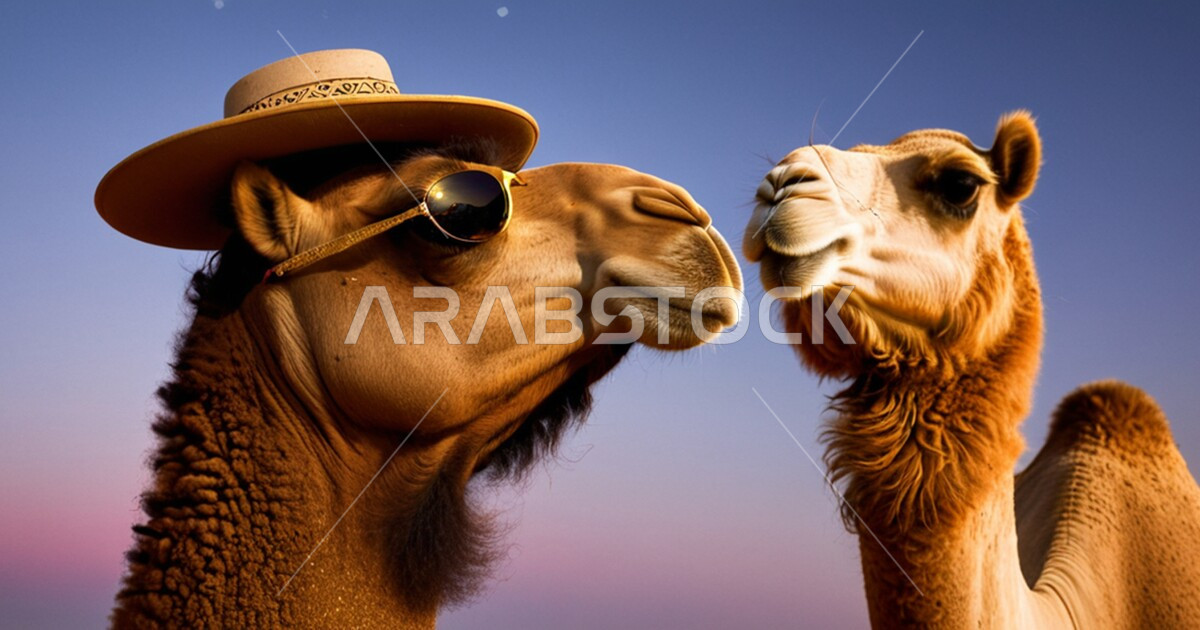 Nature reserves for raising and caring for camels, caring for mammals ...