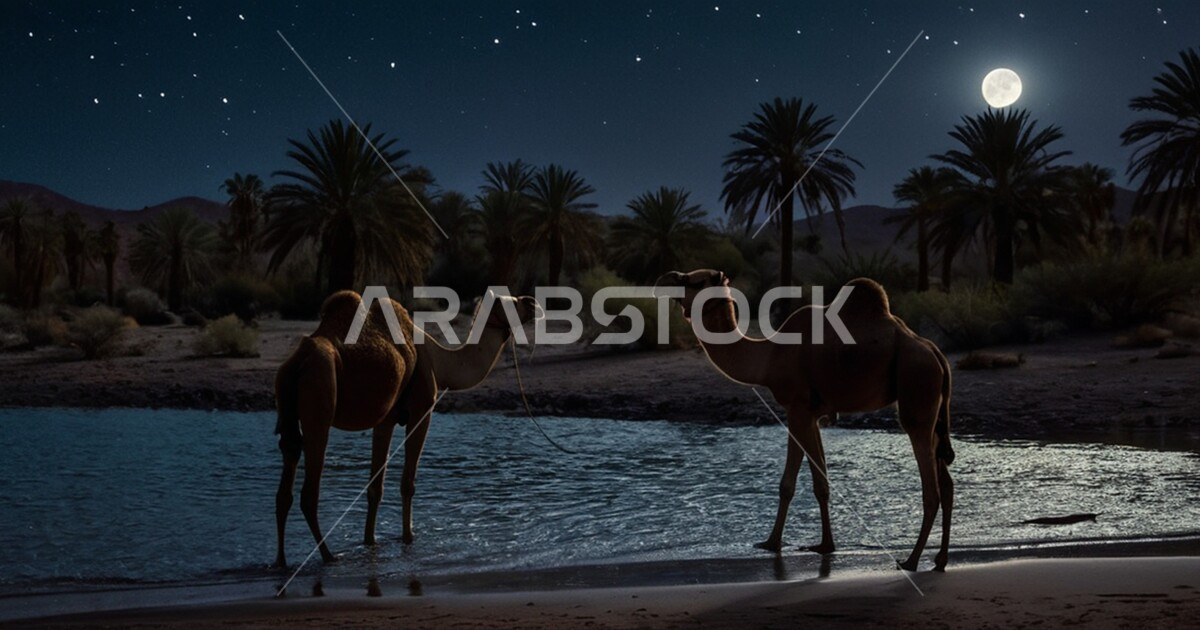 Interest in planting palm trees and green plants, raising camels in ...
