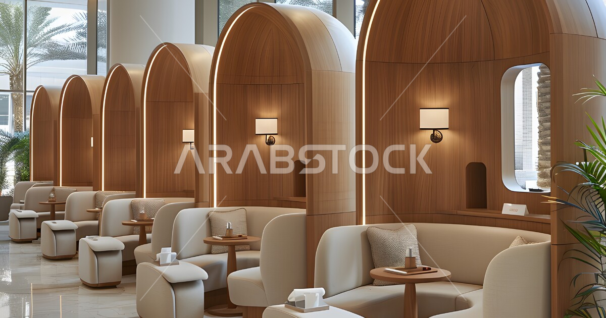 High-end interior furniture for a modern cafe in Saudi Arabia, unique ...