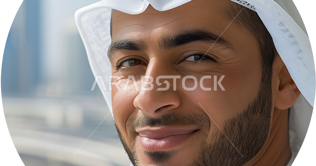 Smiling and looking at the camera with cheerful gestures, portrait of a ...