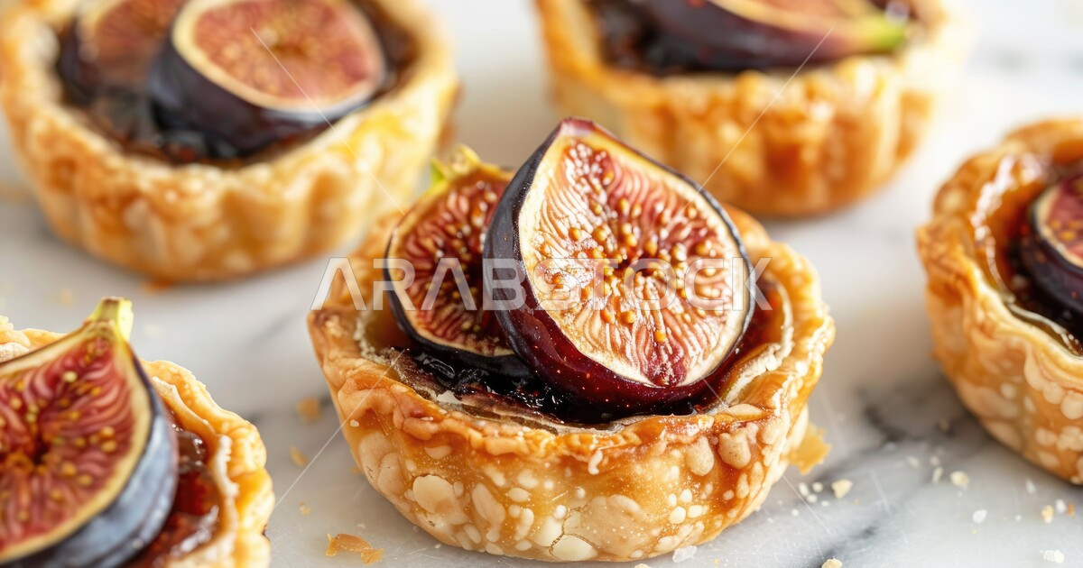 Food presentation techniques, fresh pastries and baked goods, close-up ...