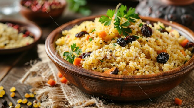 Traditional Arabic Food and Dishes, Close-up of a plate of cooked ...