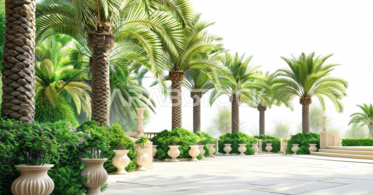 حقول و أراضي زراعية، منتجات عربية محلية وطنية، محصول التمر والرطب السعودي, رسم ثلاثي الأبعاد ...