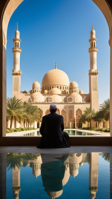 The concept of worship and getting closer to God, a picture from the ...