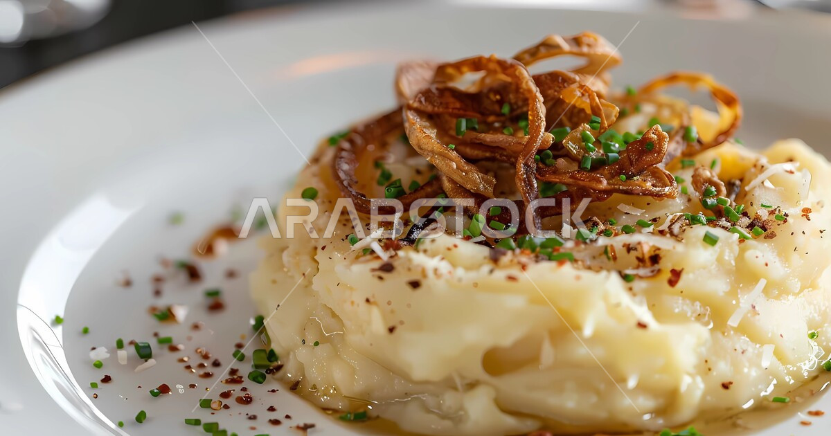 Delicious oriental Arabic dishes, items and appetizers, a close-up of ...