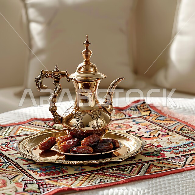 The concept of authentic Arab hospitality, providing hot drinks to ...
